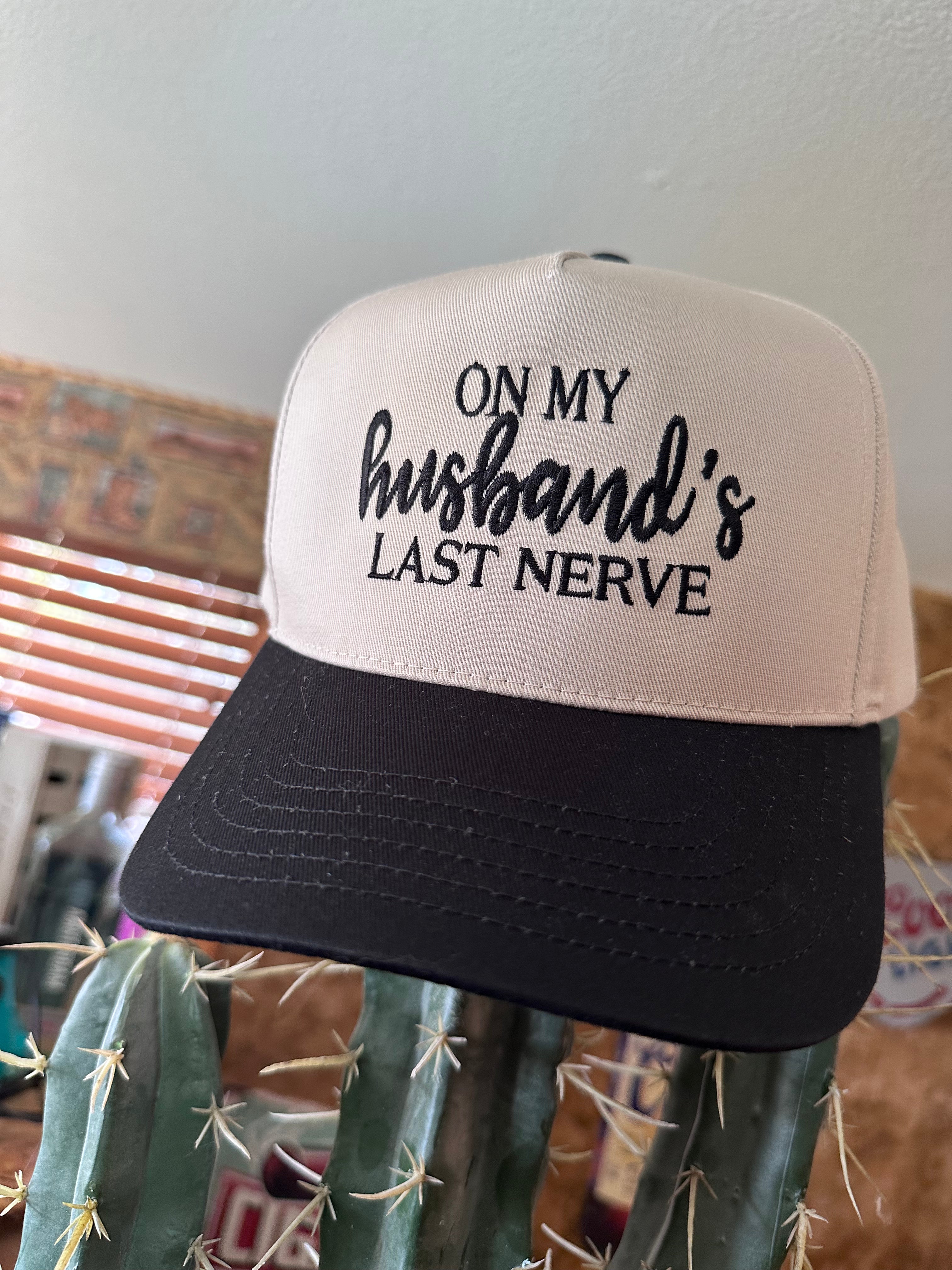 "On My Husband's Last Nerve" Caps – Danni Jo Designs