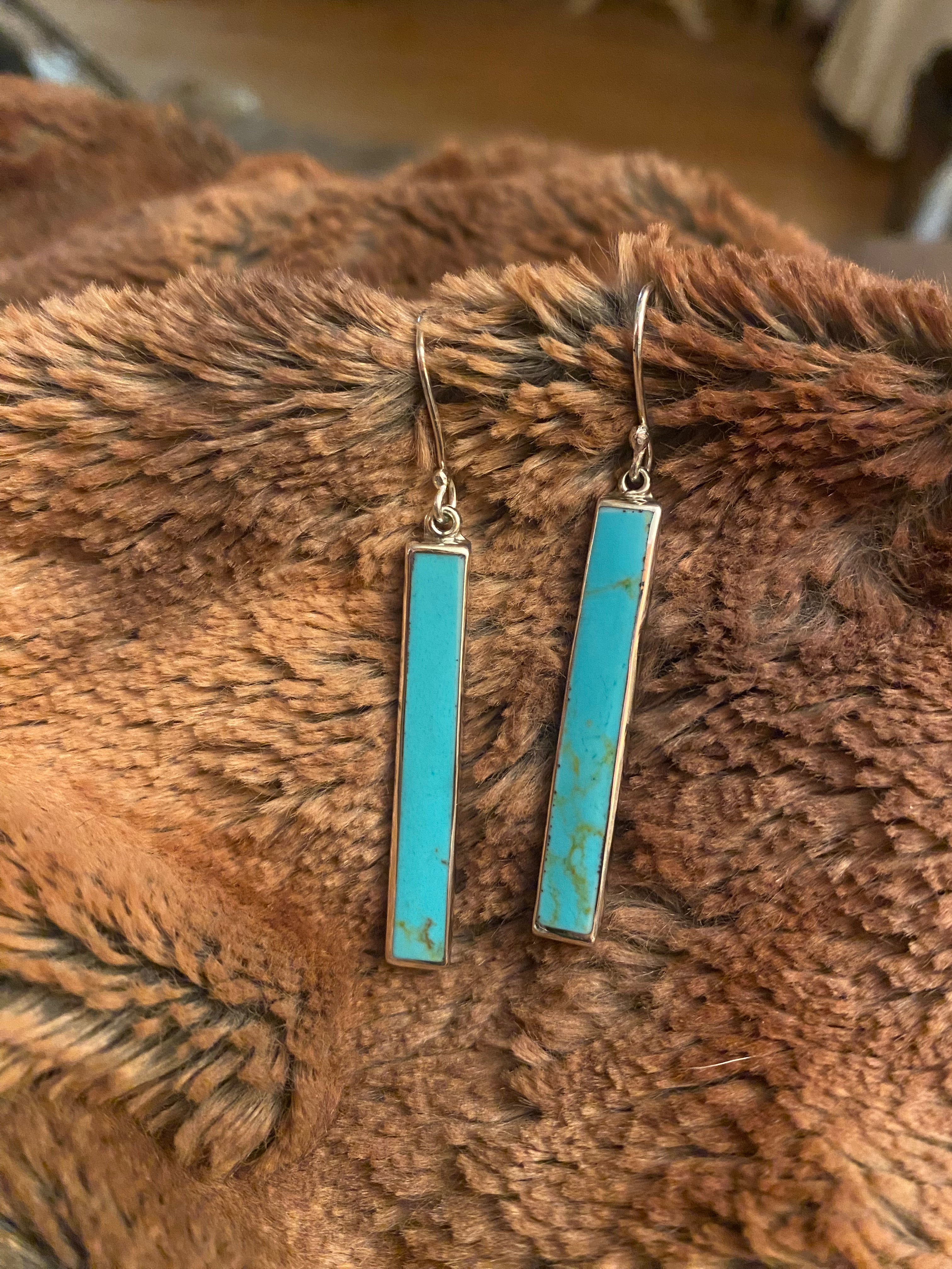 Turquoise Bar Earrings – Danni Jo Designs